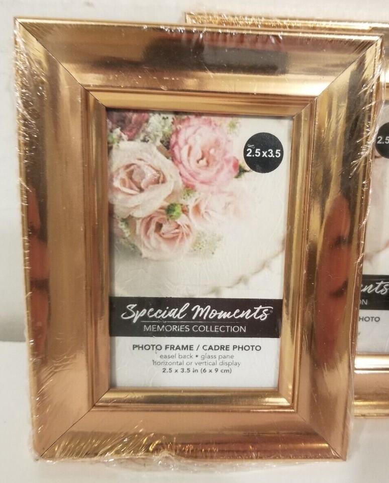 2 Pack 2.5X3.5 in. Copper Color Picture Frames Vertically or Horizontal ...