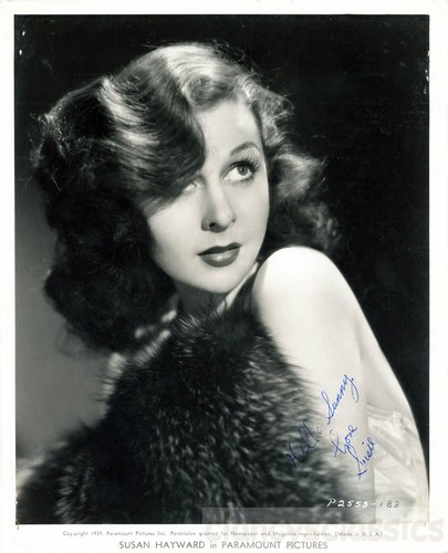 1939 Hollywood Beauty Actress Susan Hayward Autograph 8X10 Signed | eBay