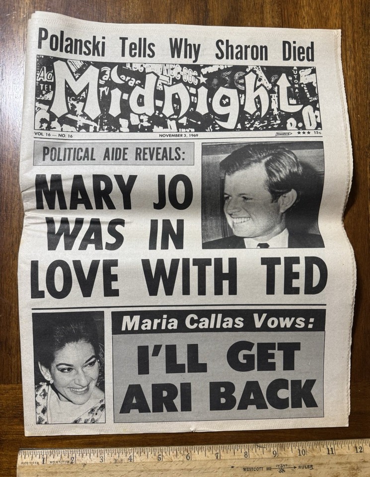 Vtg 1969 Midnight tabloid magazine Sharon Tate Murder Roman Polanski Go ...