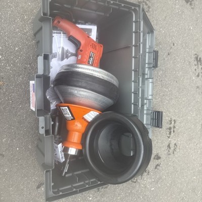 General Handylectric Super-Vee Drain Cleaner Snake Model 81596 W/ Case ...