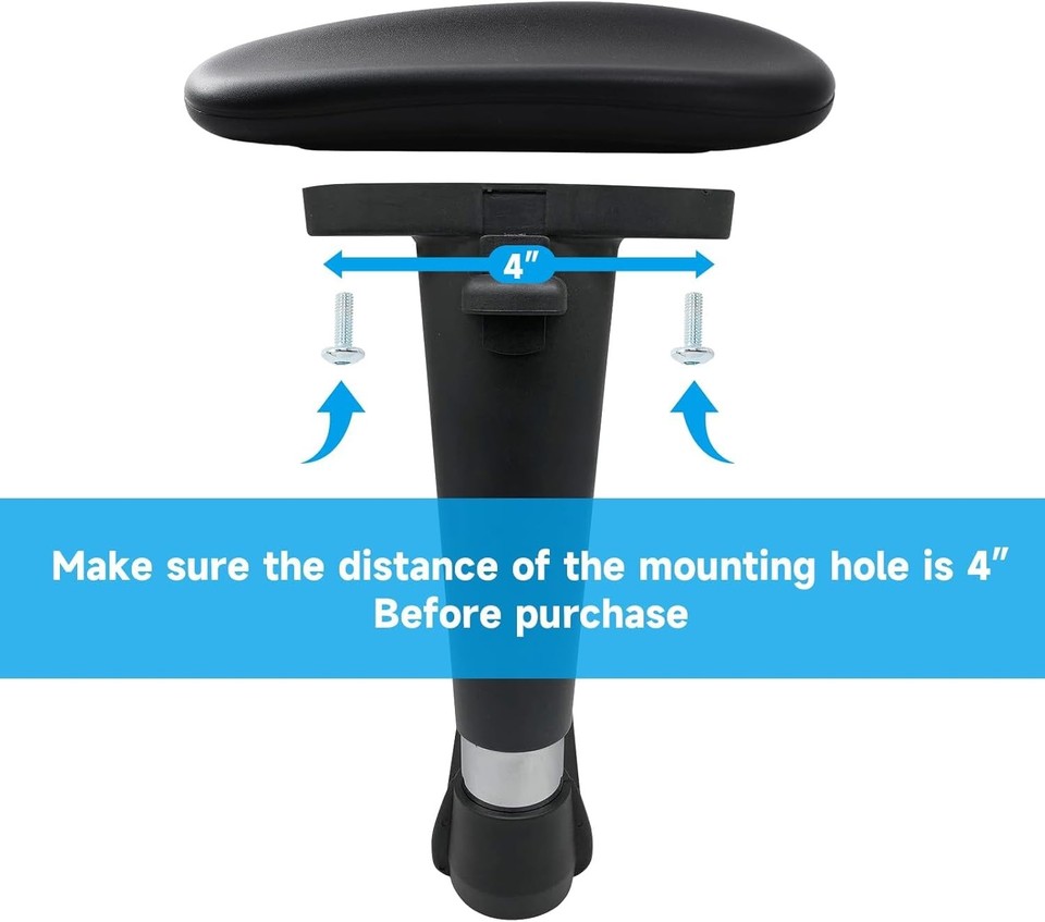 Office Chair Replacement Armrest Arm Rest Pads Caps 4 Mounting Hole ...