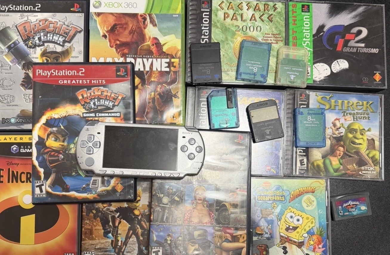 Preowned Video Game Lot PS PS2 GBA Xbox 360 GameCube PSP Lot Of 13 ...