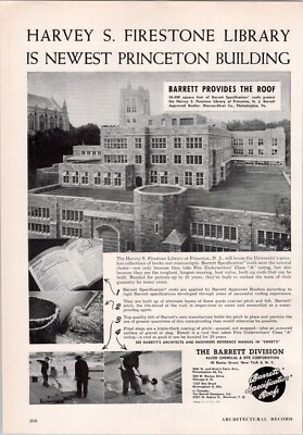 1949 Print Ad * Harvey S Firestone Library Princeton University NJ | eBay