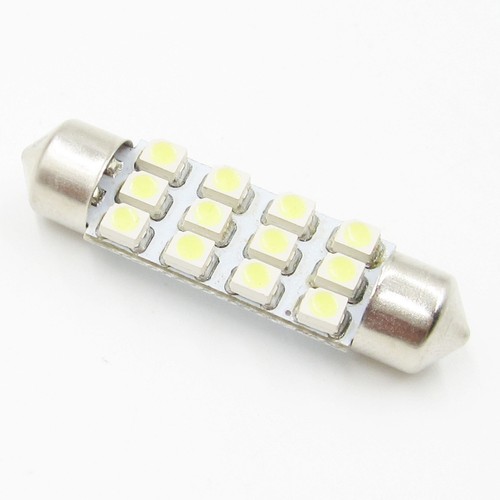 4pcs Car Dome 12 3528-SMD LED White Bulb Light Interior Festoon Lamp ...