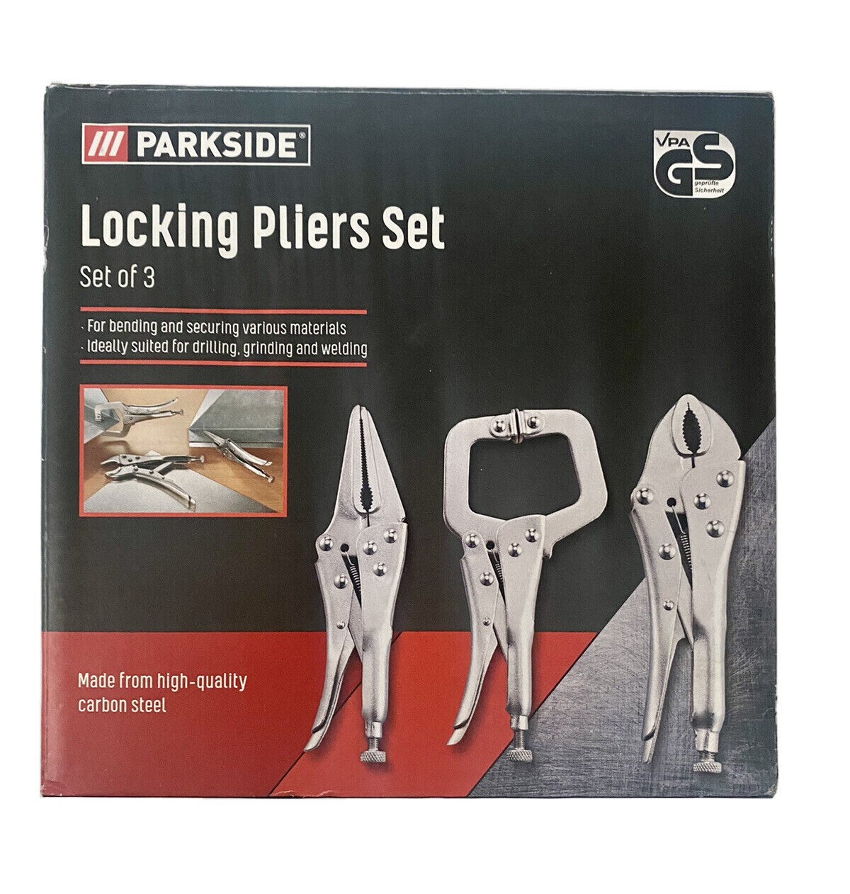 PARKSIDE® Grip Pliers Set, 3-part, Made of Carbon Steel | eBay