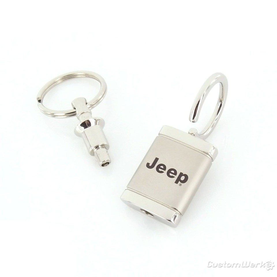 Jeep Satin Valet Keychain (Chrome) | eBay