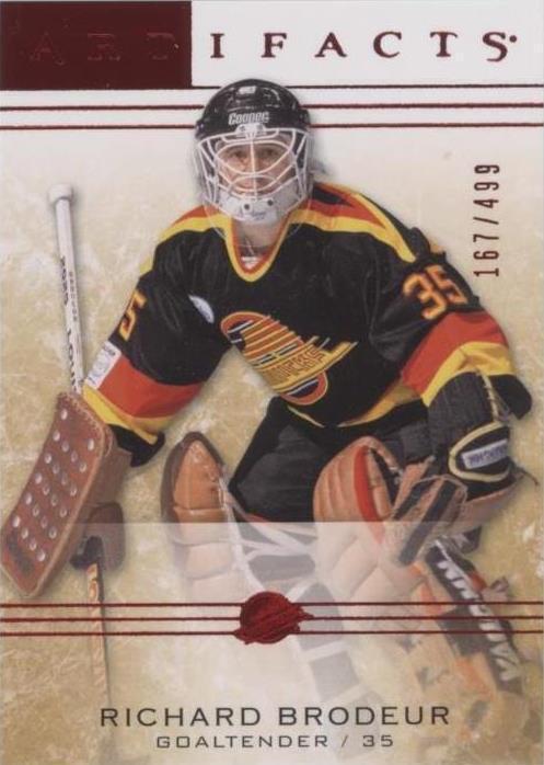 2014-15 Upper Deck Artifacts - Legends Richard Brodeur #120 Ruby /499 ...