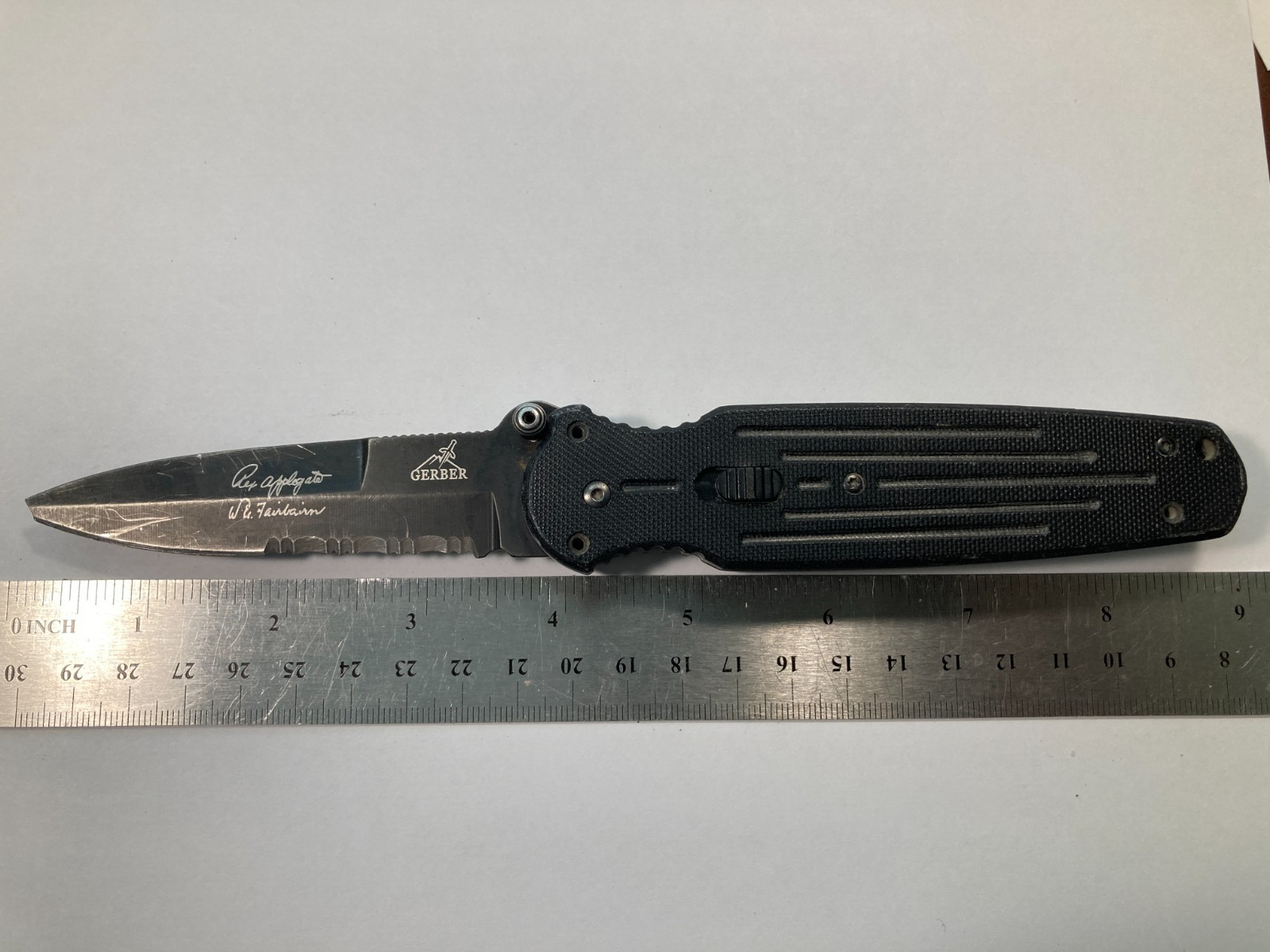 Gerber Covert FAST Applegate Fairbairn Pocket Knife Combo Edge Blade ...