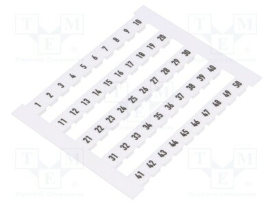Marker B: 5mm White Labels 1-50 Horizontal 0473460001 DEK 5 FW 1-5 | eBay