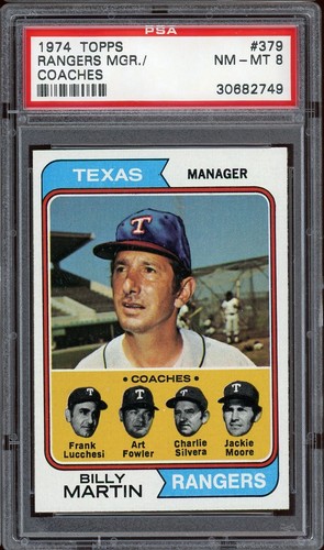 1974 Topps - #379 Billy Martin, Charlie Silvera, Frank Lucchesi for ...