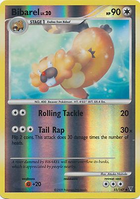 Bibarel 51/147 Platinum Supreme Victors REVERSE HOLO PERFECT MINT ...