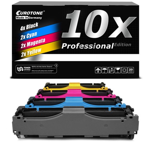 10x Eurotone Pro Tóner Sustituido HP CE340A-43A CE340A CE341A CE342A ...