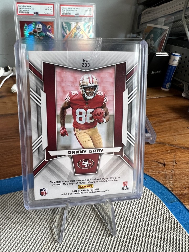 DANNY GRAY 2022 PANINI XR PRIZM TRIPLE RELIC AUTO ROOKIE RC /75 #233 SF ...