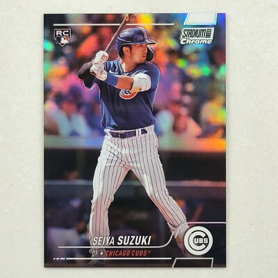 2022 Topps Stadium Club Chrome Seiya Suzuki RC Pearl White #/30 Cubs ...