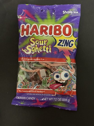 2 BAGS HARIBO "SOUR S’GHETTI" Spaghetti Shaped Gummi Candy 7oz Share ...