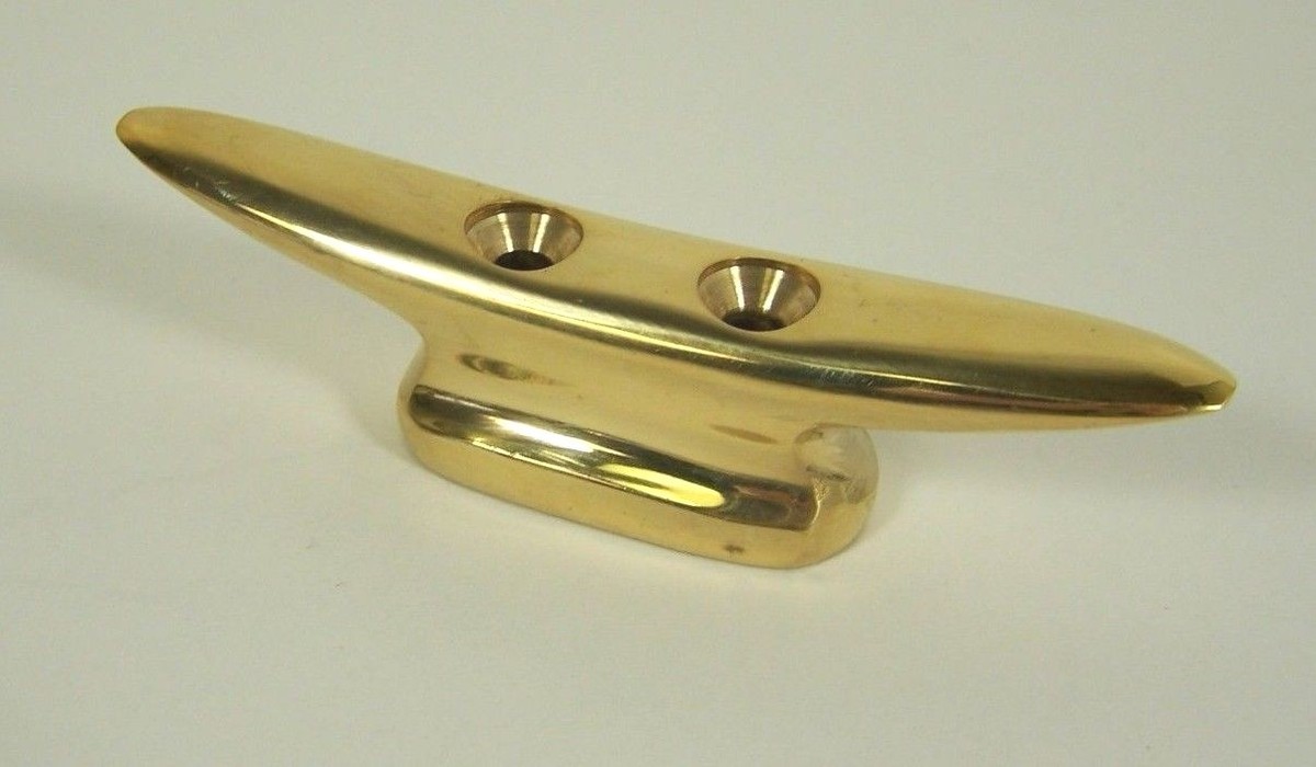 10cm Boat Cleat Sea-Dog 042104 Brass Closed Base Cleat - 4-Inch Marine ...