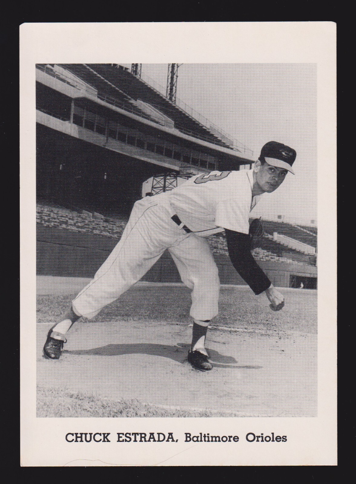 1958-65 JAY PUBLISHING Chuck Estrada ORIOLES 5x7 PICTURE PACK PHOTO VG ...