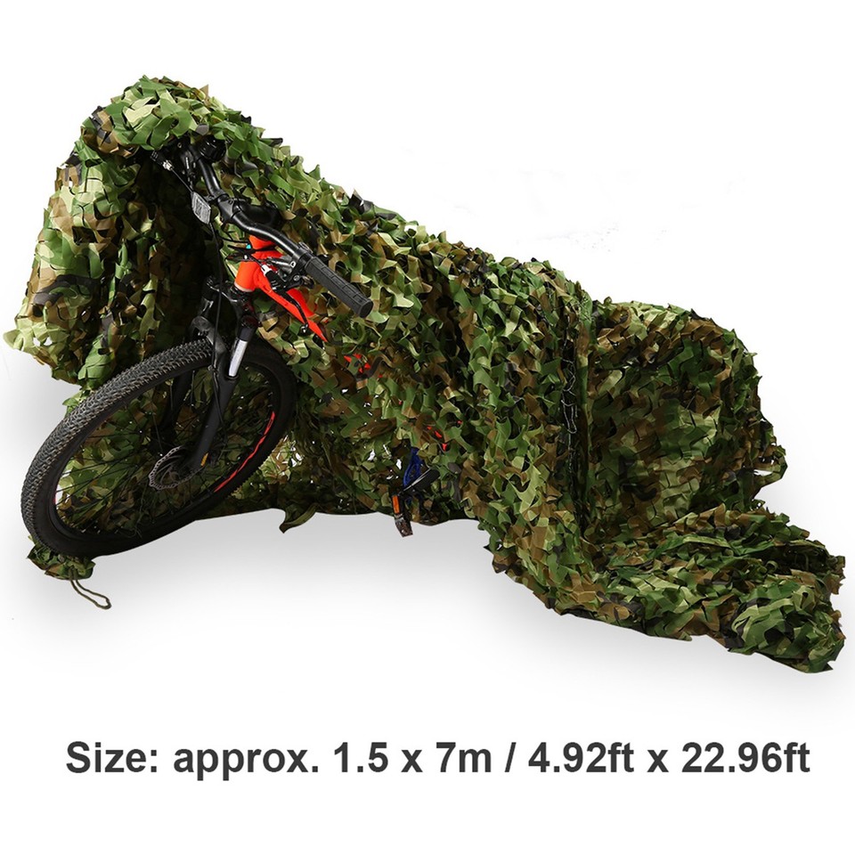 1.5 X 7m Camping Outdoor Jungle Camouflage Woodlands Camo Net Netting ...