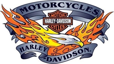 Harley Davidson Bar & Shield Flaming Logo Small Die-Cut Decal Sticker ...