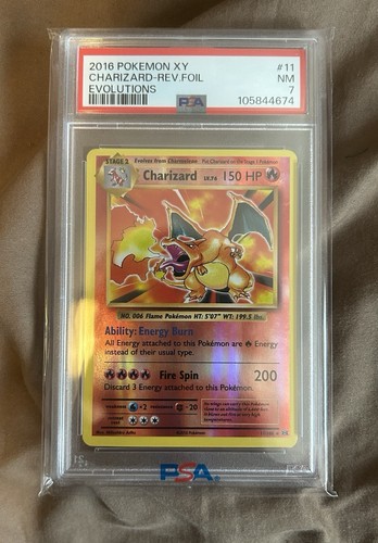 Pokémon 2016 XY Evolutions Charizard Reverse Holo Rare 11/108 PSA Mint ...