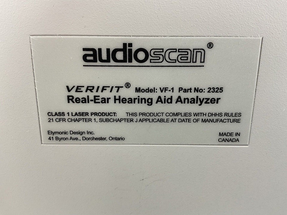 Audioscan Verifit 2325 Model VF-1 Real-Ear Hearing Aid Analyzer w/ Test ...