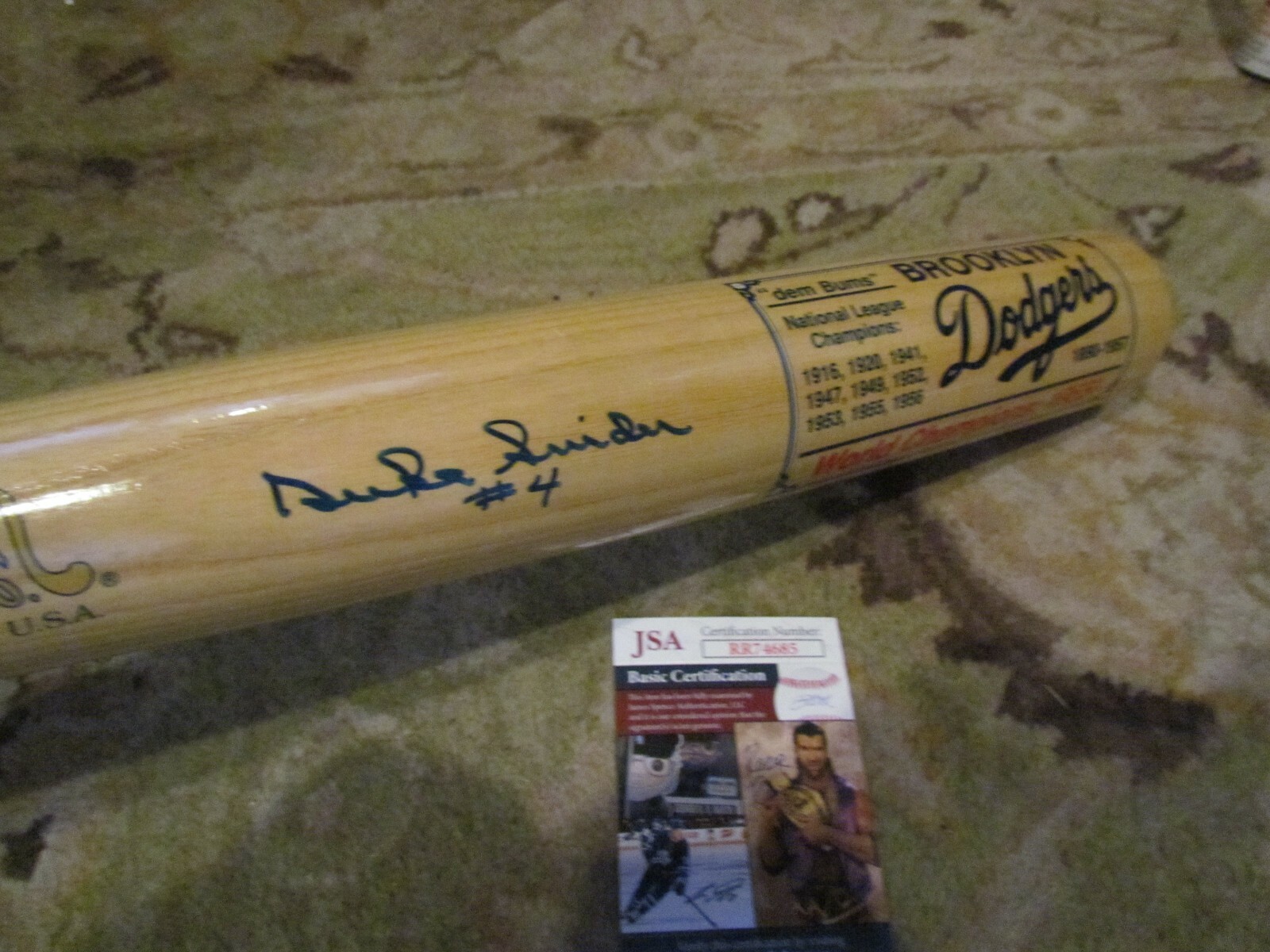 Duke Snider Signed Cooperstown Baseball Bat JSA Certified | eBay