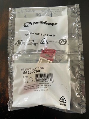 Commscope MPS100E 317 Cat5e RED U/UTP Information Outlet CommScope BOX ...
