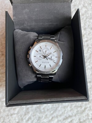 Bulova Mens Classic Chronograph Quartz Silver Stainless Steel Watch 43 ...