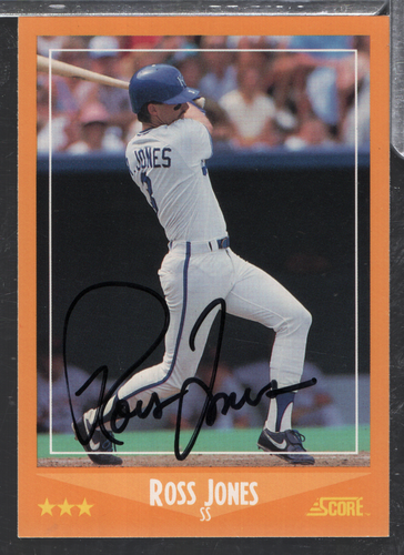 Ross Jones Royals Autographed 1988 Score #598 w/COA 012924NPCD143 | eBay