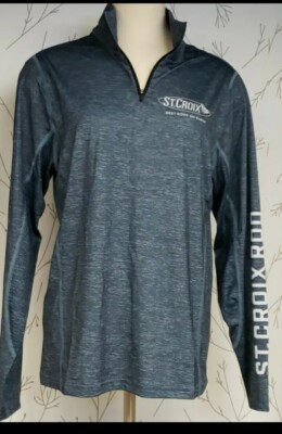 ST. CROIX rod Fishing 1/4 Zip Performance Shirt, Small | eBay UK