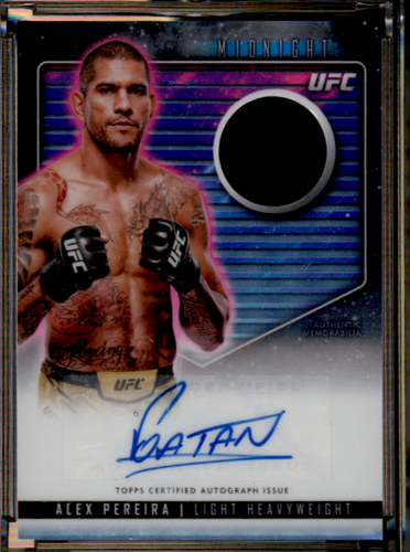2024 Topps Midnight UFC Alex Pereira Autograph Relic Auto Signed Gatan ...