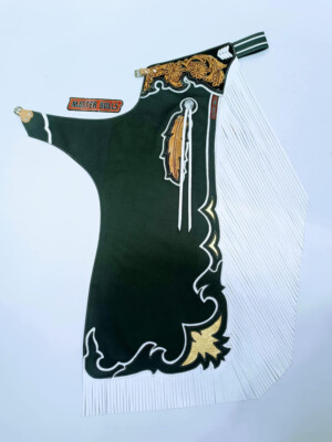 Adult Bull Riding Chaps Black & White Bull Riding Rodeo Chaps 30"-35 ...