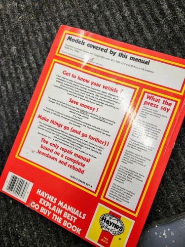 1968 - 1982 Chevrolet C3 Corvette Haynes Owners Workshop Repair Manual ...