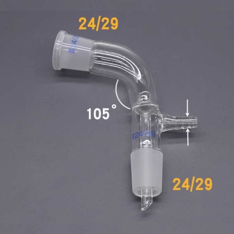 24# Borosilicate Glass Vacuum Receiving Tube Curve Shape Distillation ...