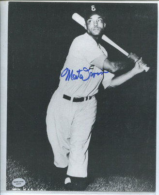 MONTE IRVIN NEW YORK GIANTS 2001 MLB BLUE AUTOGRAPHED 8 X 10 BLACK AND ...