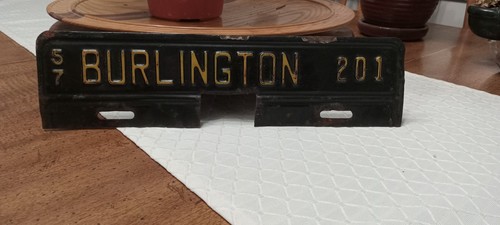1957 Burlington NC City License Plate Topper Tag | eBay