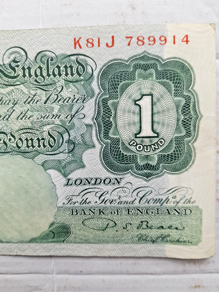 BANK OF ENGLAND ONE POUND NOTE CHIEF CASHIER BEALE. VINTAGE | eBay UK