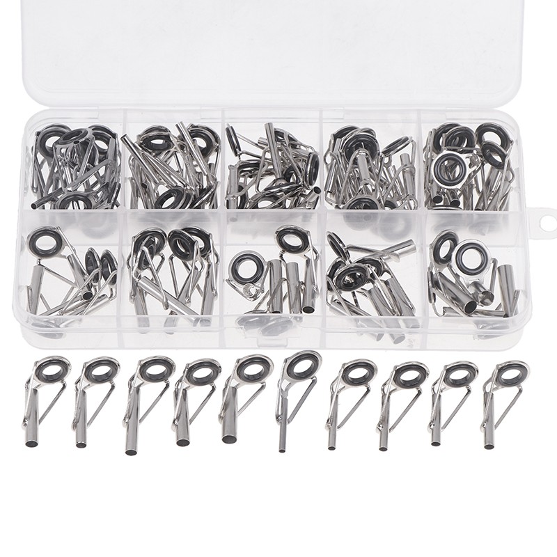 75Pcs Fishing Rod Guides Eyelet Repair Rod Building Kit Fishing ...