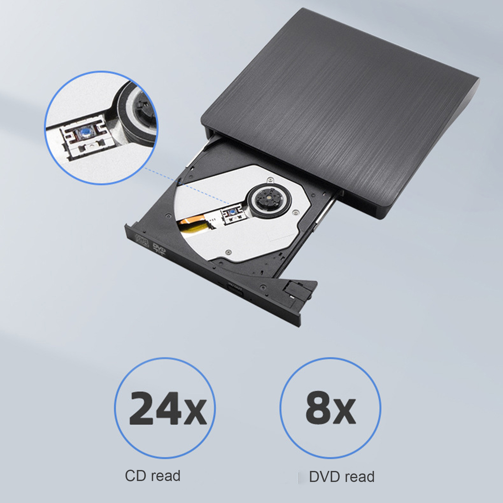 External Dvd Drive Slim Play Discs Type-c Usb 3.0 Dvd/vcd/compact Disc ...