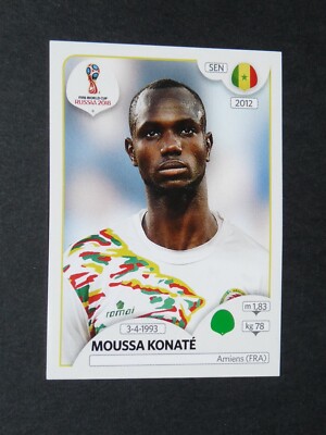 #627 MOUSSA KONATE AMIENS SENEGAL PANINI FOOTBALL FIFA COUPE MONDE RUSSIA 2018 | eBay