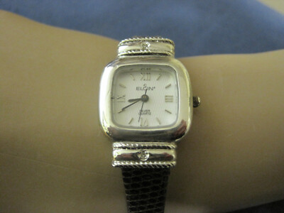 H70 ladys sterling silver ELGIN quartz watch | eBay