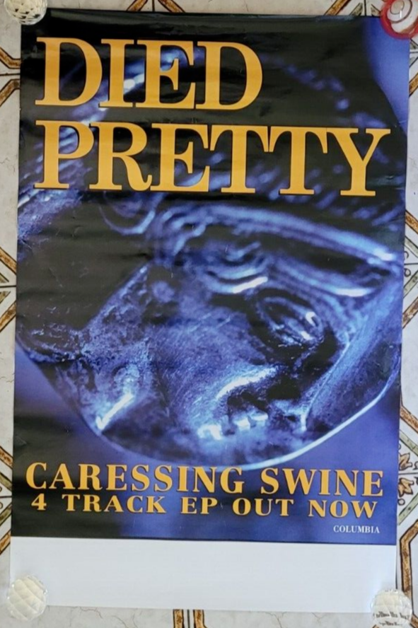 Died Pretty 1993 OG poster Caressing Swine . SEE MY OTHER POSTERS 46cm ...