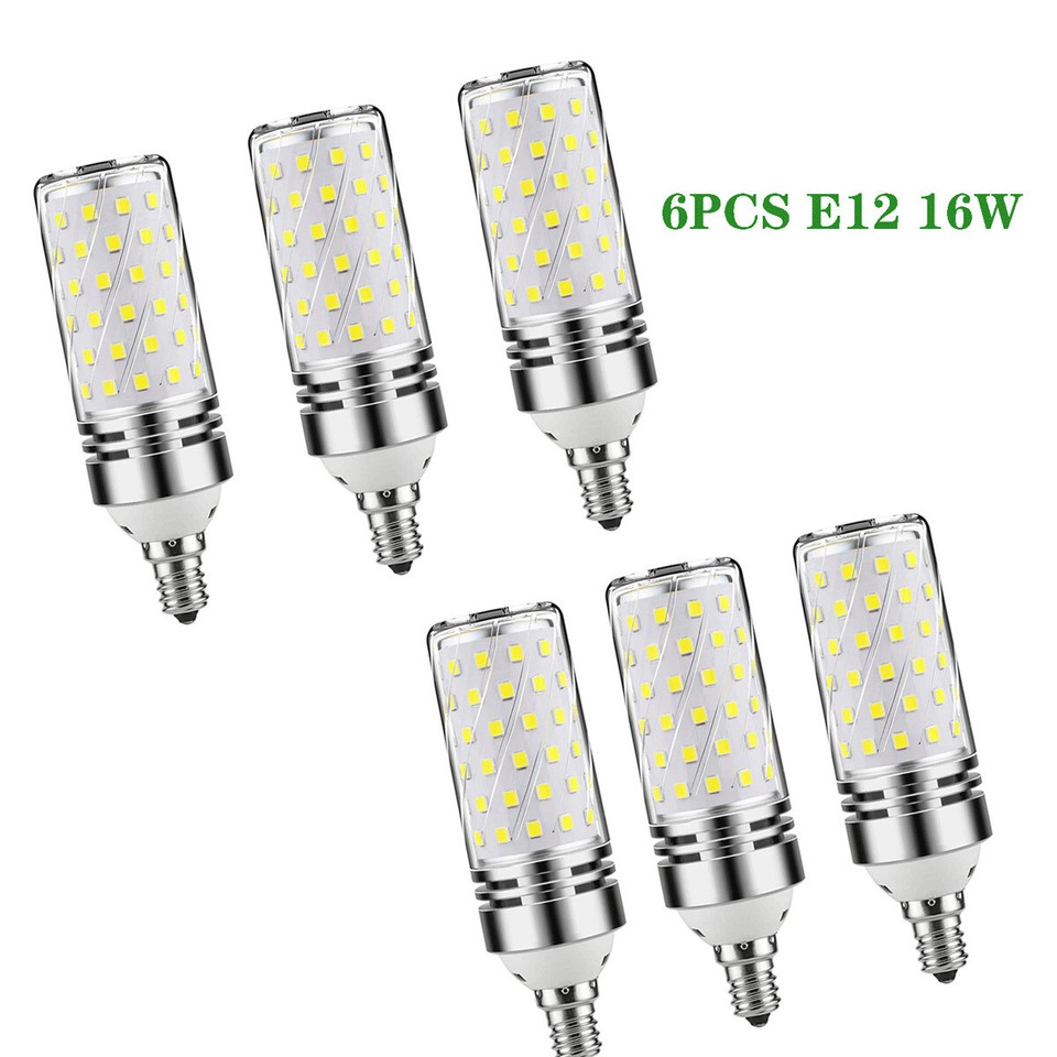 E12 White LED Corn Bulbs 16W Candelabra Ceiling Fan Light Bulbs ...