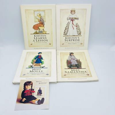 Lot of 4 American Girl Books Meet Molly Samantha Kirsten Learns Lesson ...