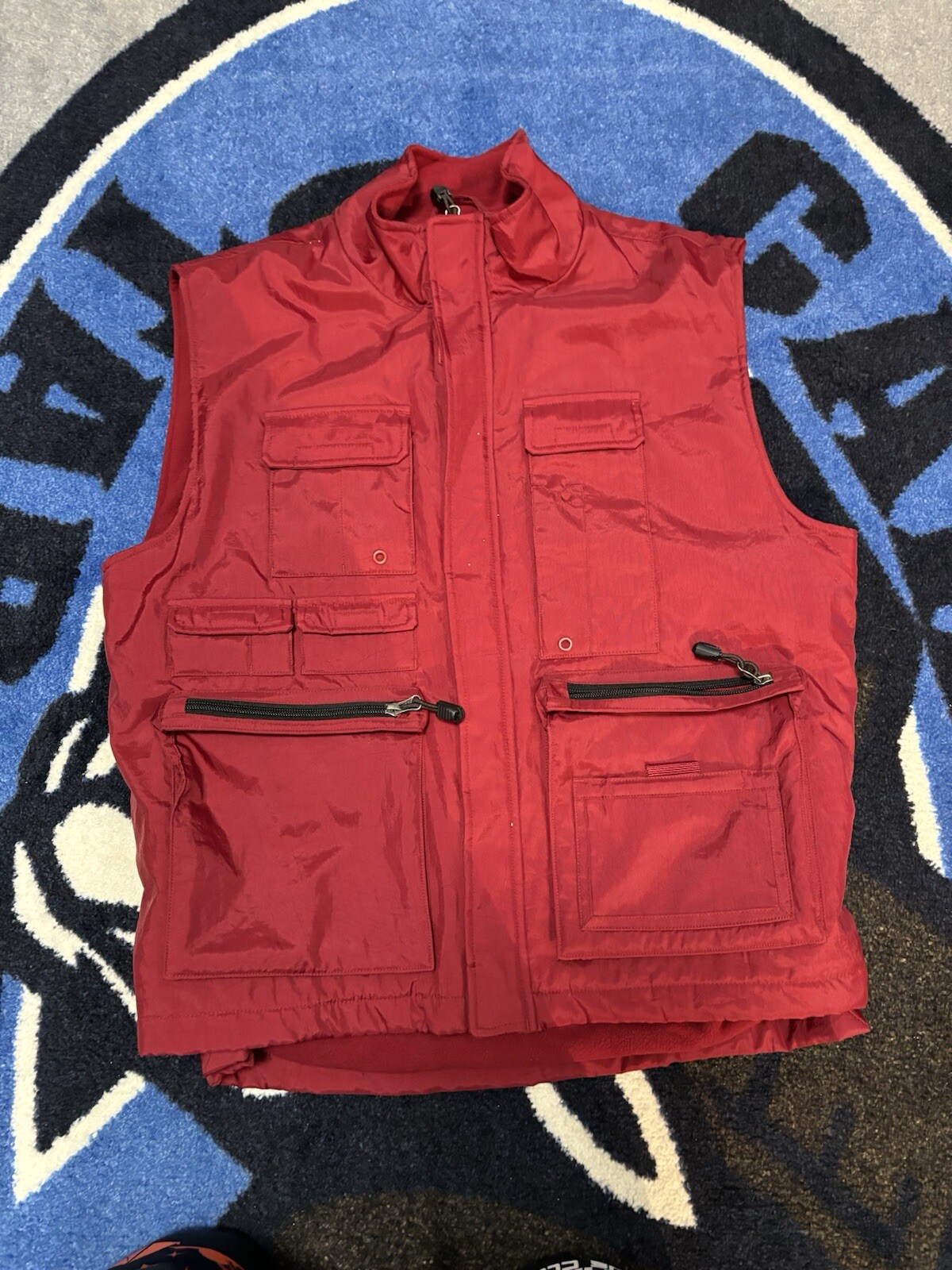 Vintage GAP Utility Cargo Gilet Vest Mens Size M Fle… - Gem