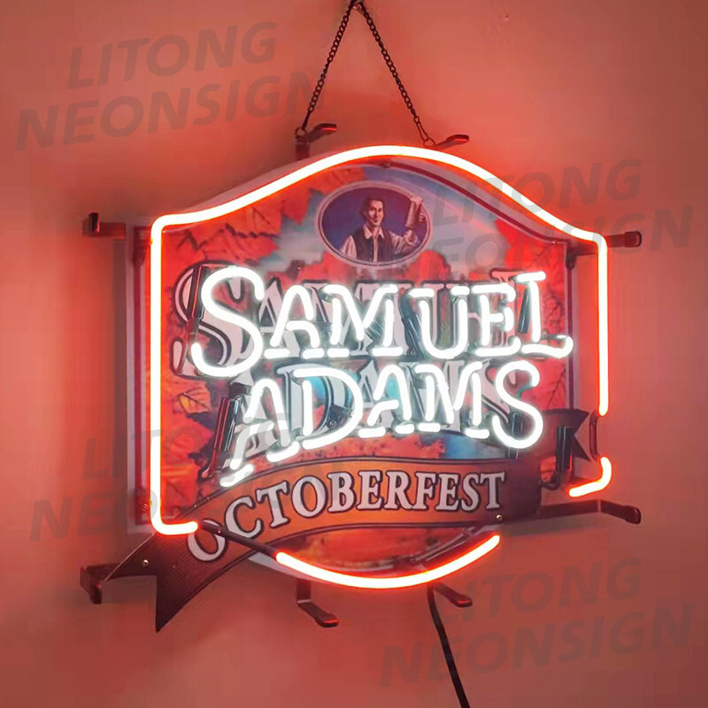 US STOCK Samuel Adams Octoberfest Neon Sign 19x15 Custom Bar Pub Wall ...