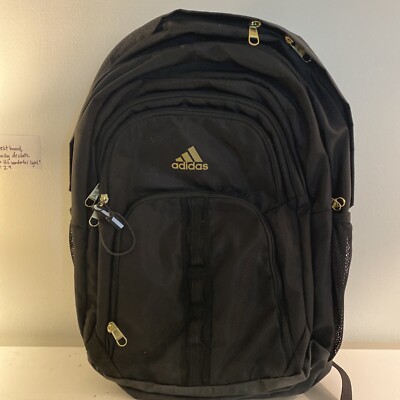 Adidas Load Spring Backpack Bookbag Black/Gold Multiple Pockets Laptop ...