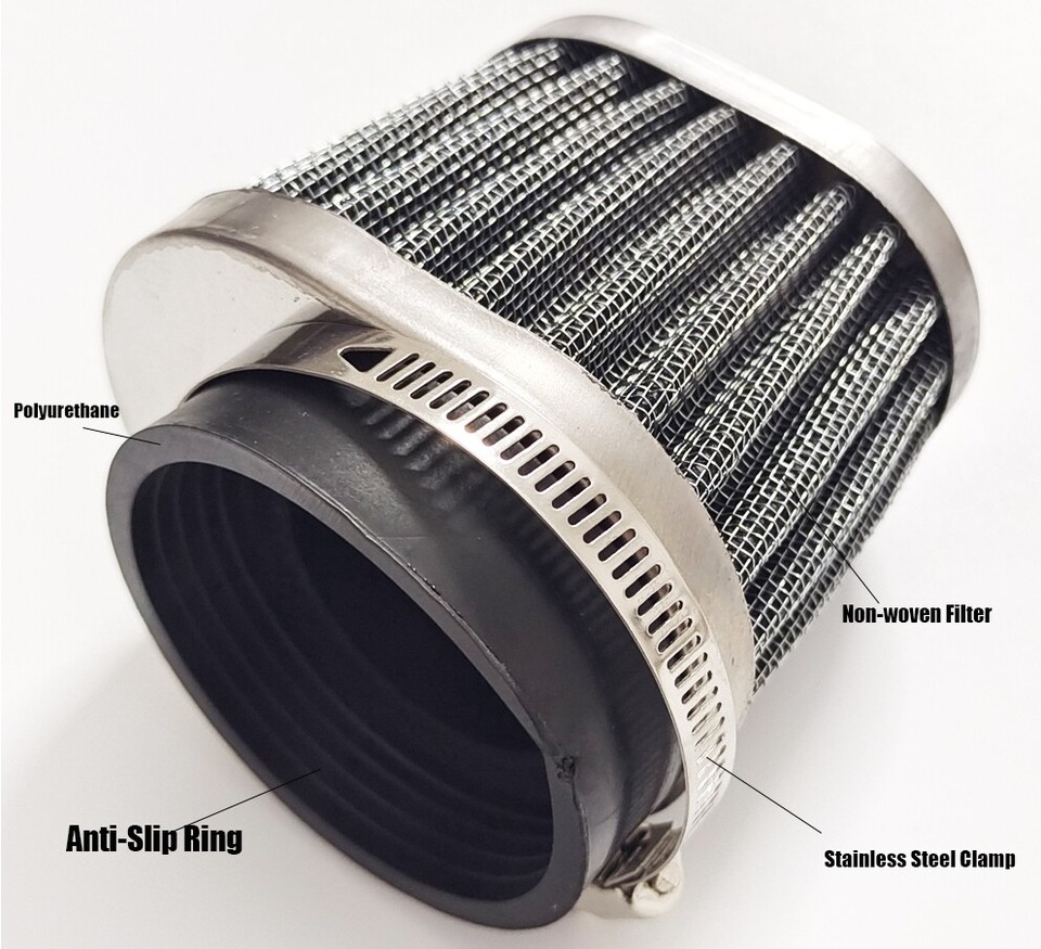 1 Pcs 55mm Motorcycle Carburetor Air Intake Filter Engine Pipe Cleaner ...