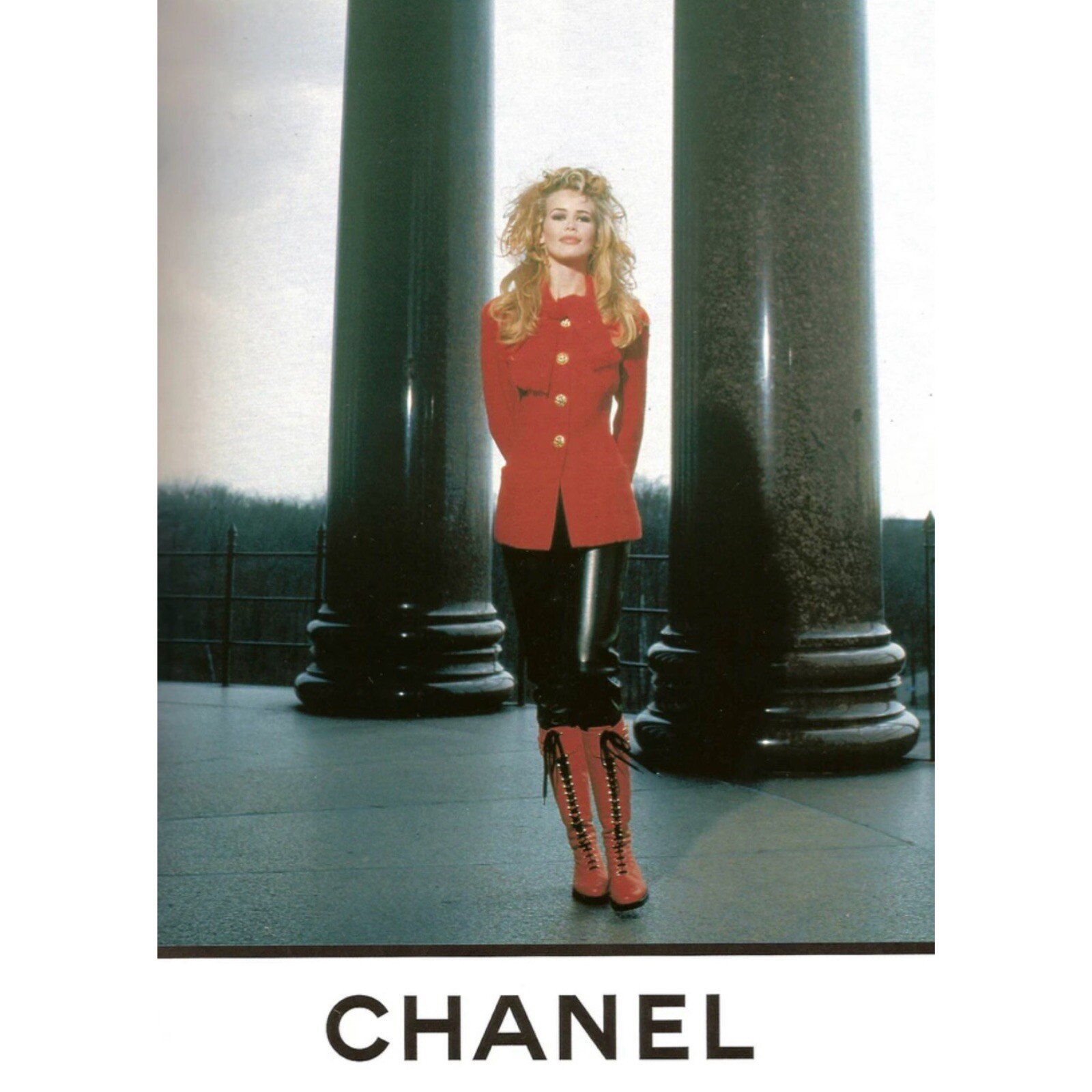 RARE Iconic Authentic Vintage CHANEL Red Leather Lace… - Gem