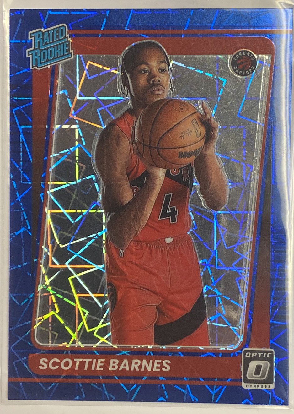 🔥SCOTTIE BARNES 2021-22 DONRUSS OPTIC RATED ROOKIE SP BLUE VELOCITY ...